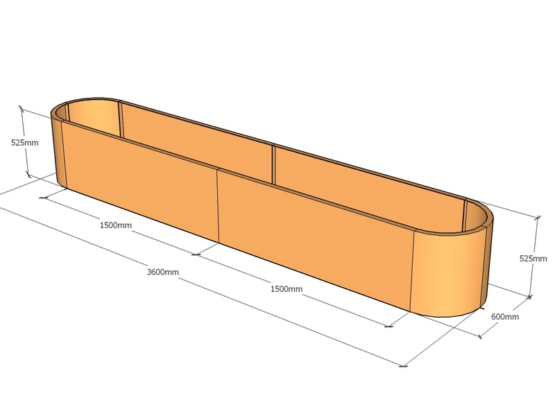 Oblong Kitset Planter Prices | Corten NZ